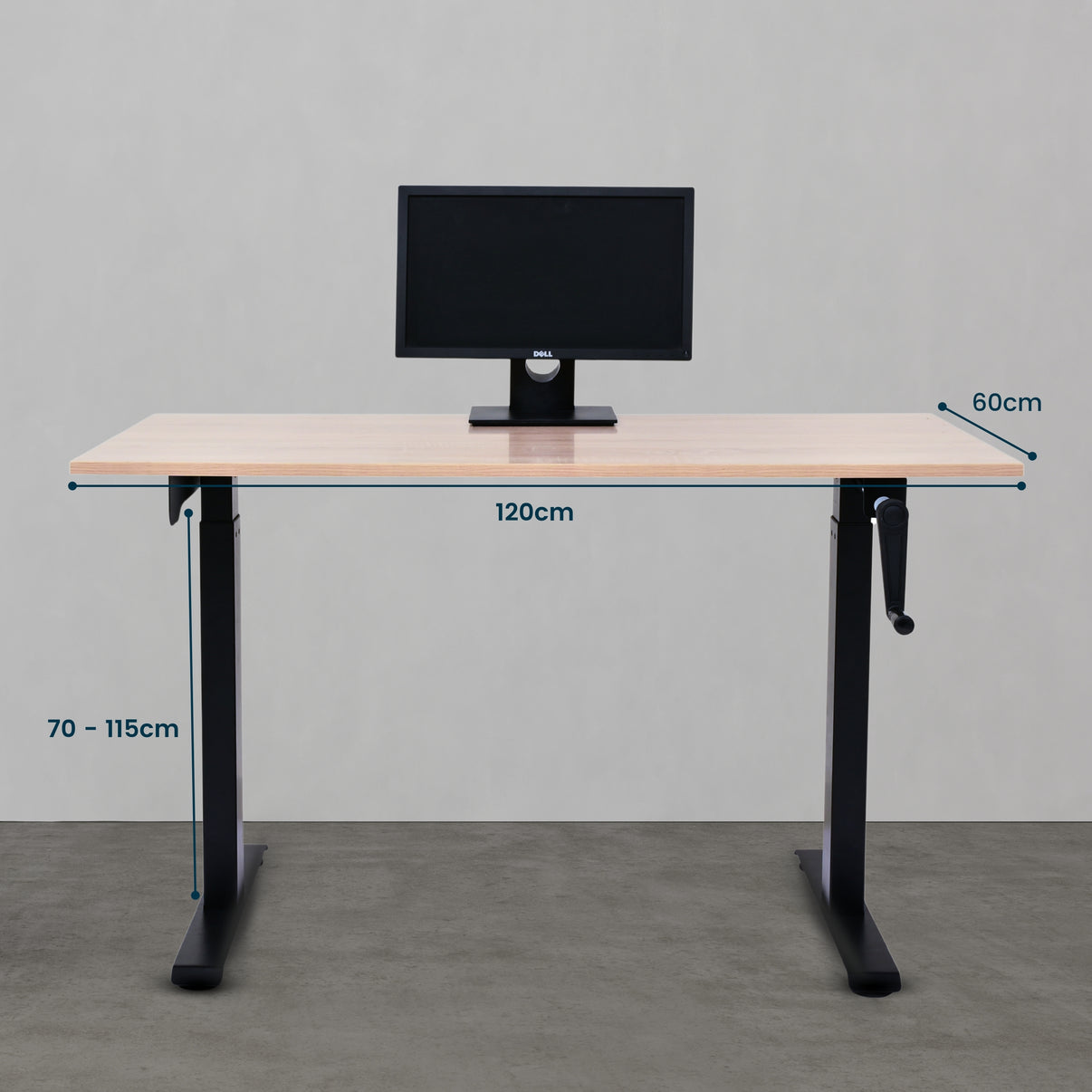 Manual Height Adjustable Standing Desk - Essential Series